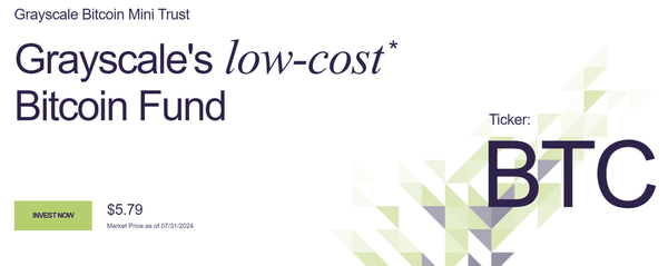 Grayscale Launches Bitcoin Mini Trust ETF on NYSE Arca